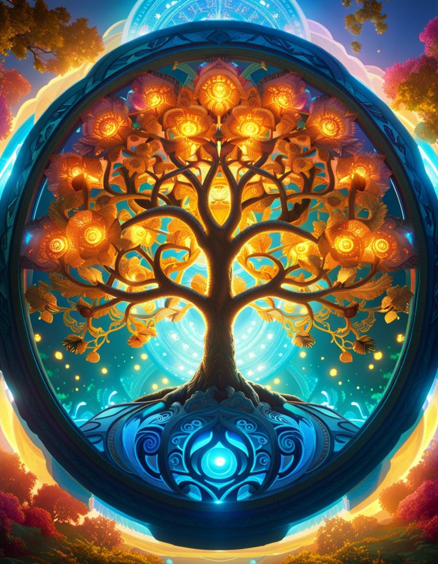 Mandala tree - AI Generated Artwork - NightCafe Creator