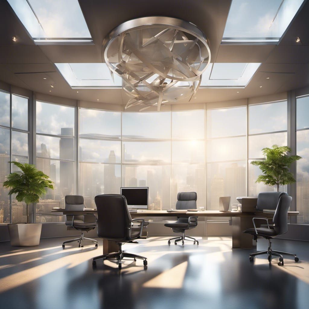 a dynamic workplace setting where executives and teams collaborate ...