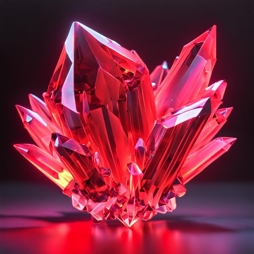 red crystal neon core - AI Generated Artwork - NightCafe Creator