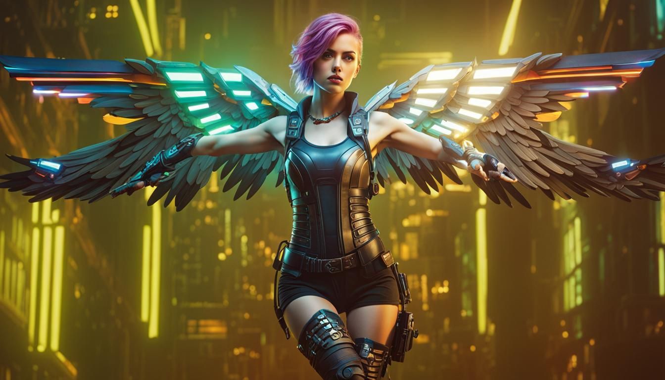 Cyber Angel III - AI Generated Artwork - NightCafe Creator