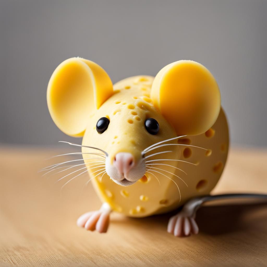 Mouse made of cheese - AI Generated Artwork - NightCafe Creator