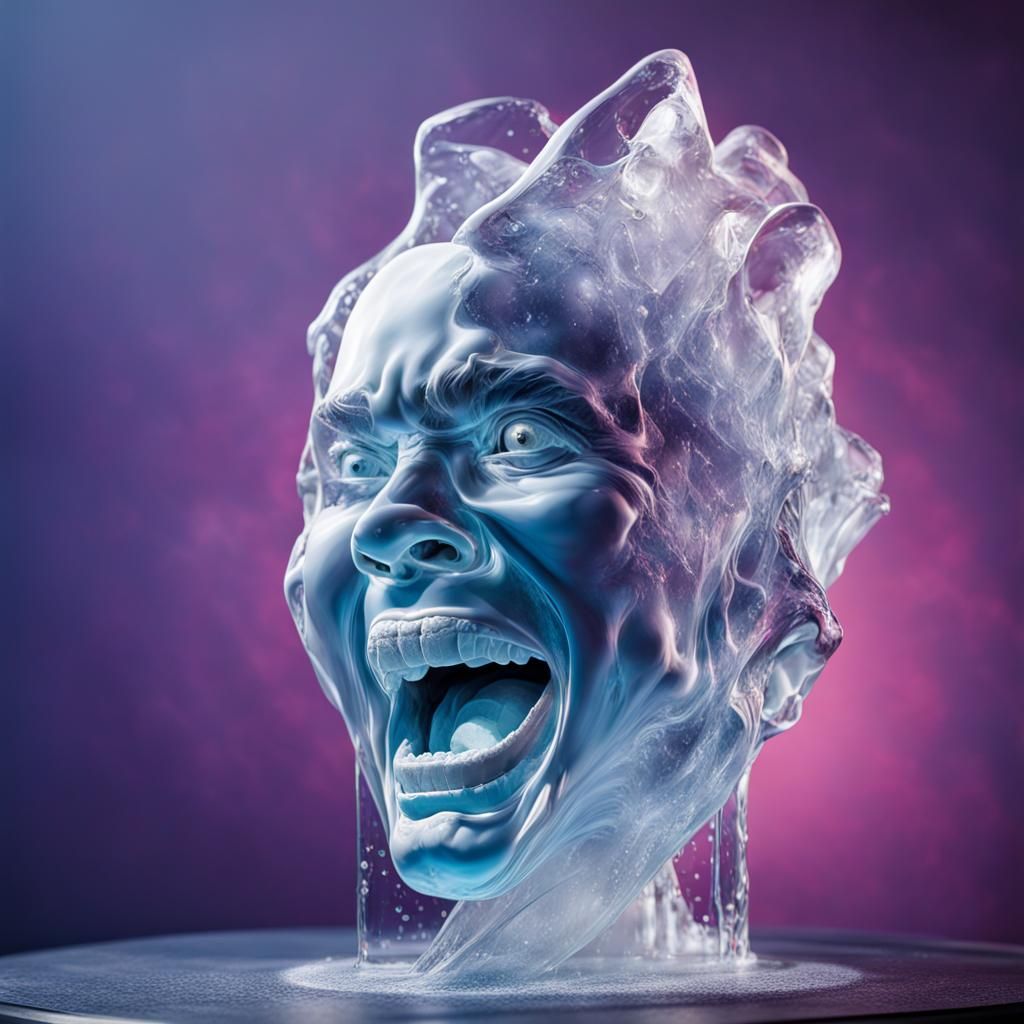 Screaming Face 🧊 - AI Generated Artwork - NightCafe Creator