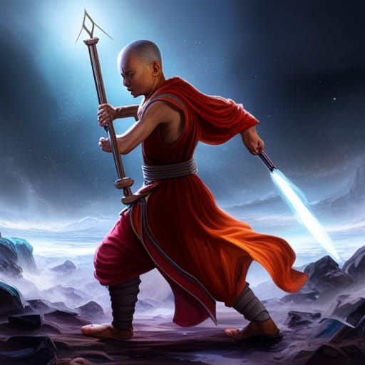 three handed monk fighter - AI Generated Artwork - NightCafe Creator