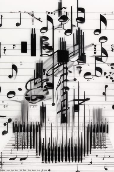 graphic music notation - AI Generated Artwork - NightCafe Creator