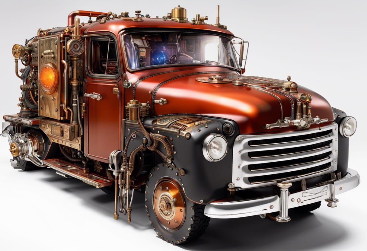 Steampunk-Truck - AI Generated Artwork - NightCafe Creator