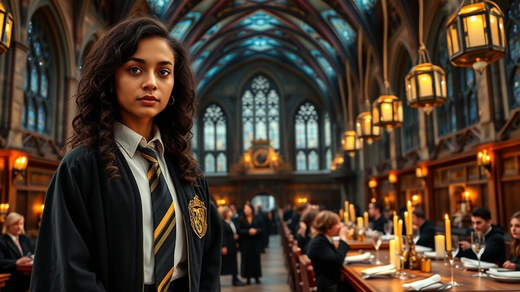 Hufflepuff in the great hall - Hufflepuff Pride in Hogwarts'...