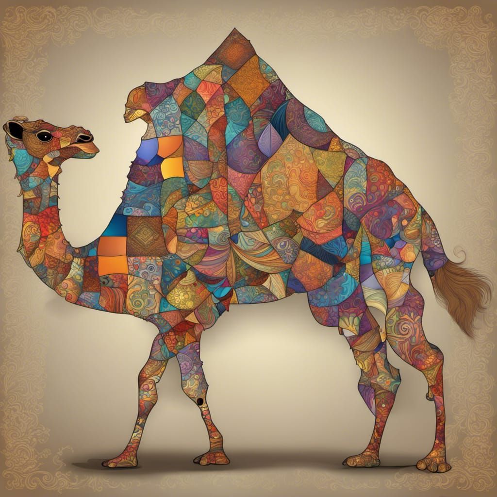 Patchwork Camel - AI Generated Artwork - NightCafe Creator