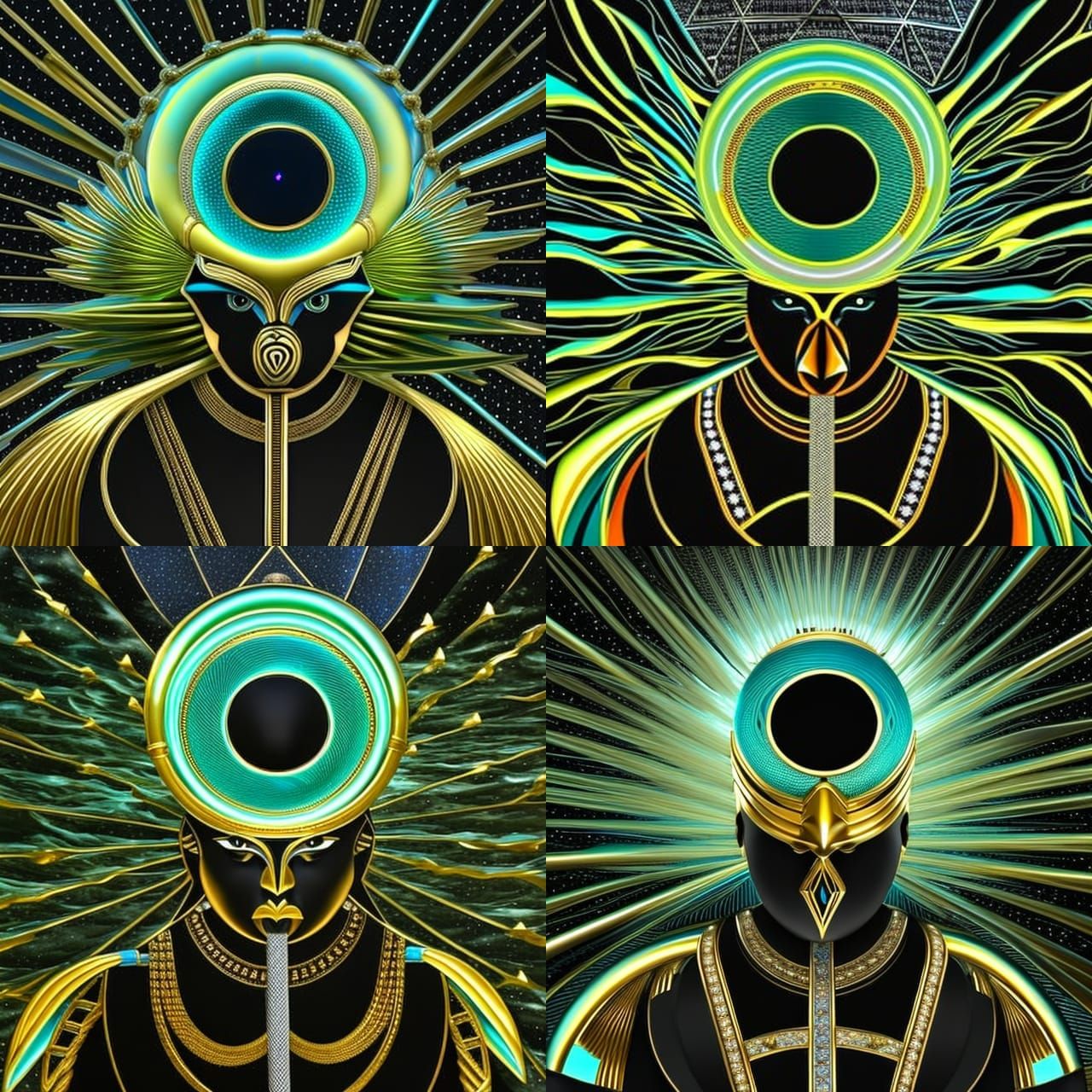 Hyperdetailed portrait of HORUS the egyptian hawk made of mercury in ...