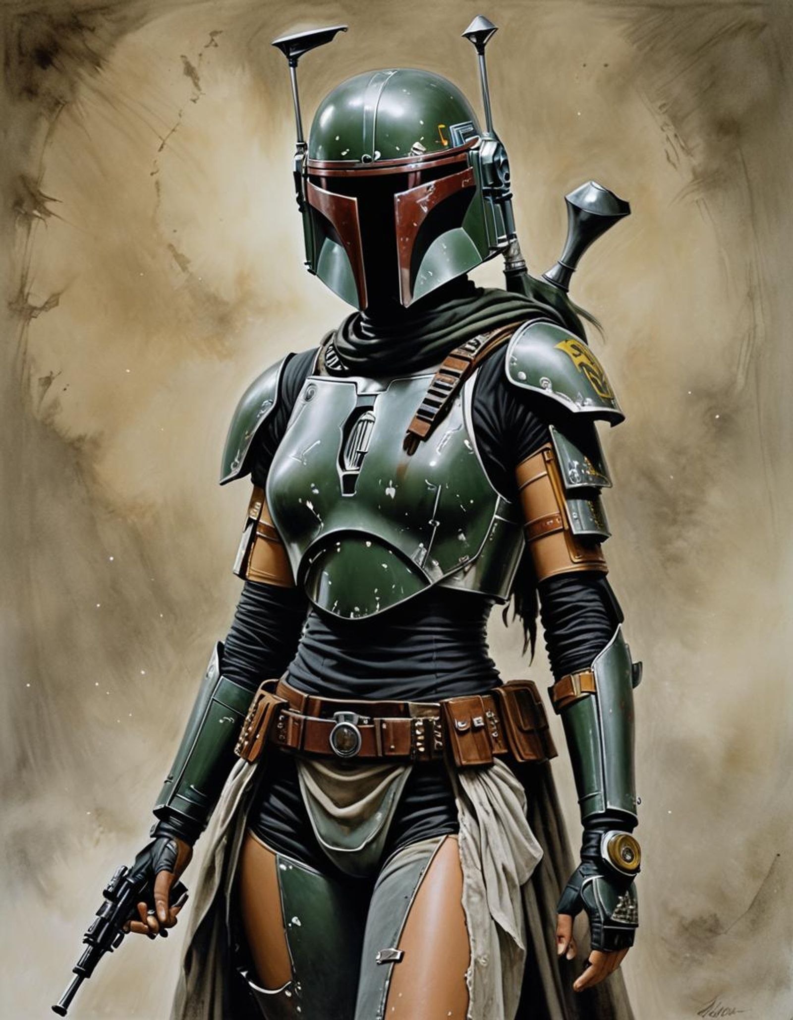 Female Bobba Fett - AI Generated Artwork - NightCafe Creator