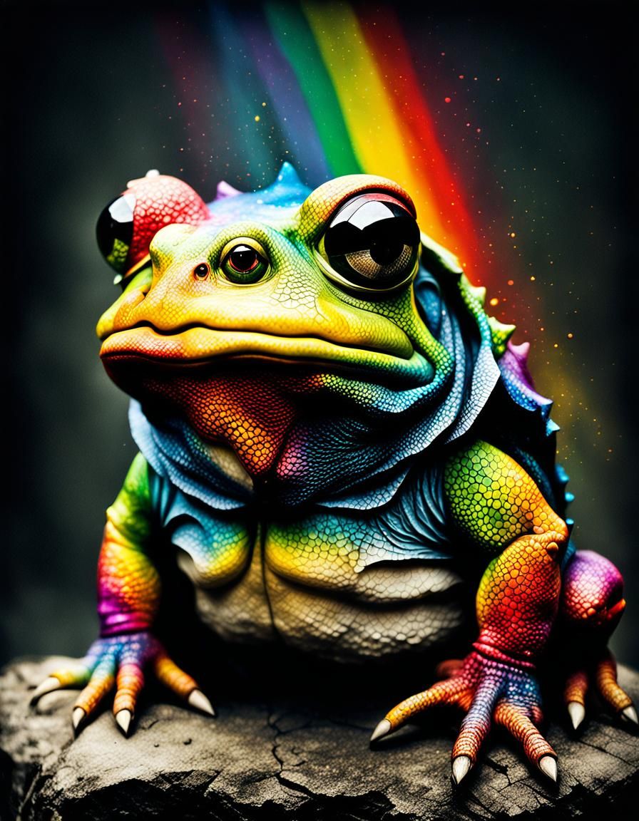 "Infamous Wrinkled Rainbow Lumpy Toad-Dragon Unicorn": photograph by ...
