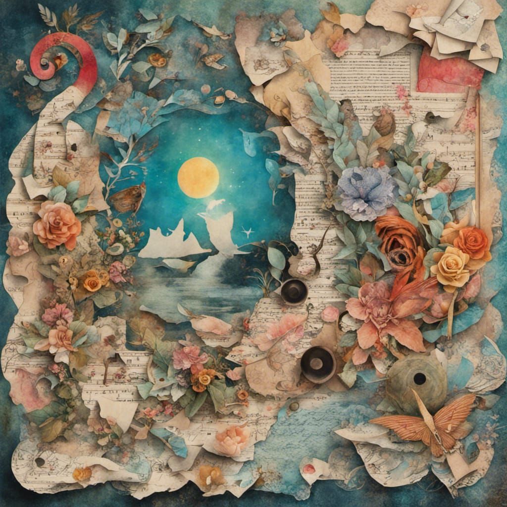 Sweet dreams collage - AI Generated Artwork - NightCafe Creator