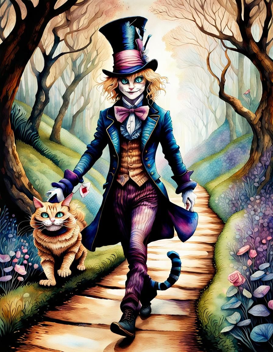 HATTER AND MR. TIPS - AI Generated Artwork - NightCafe Creator