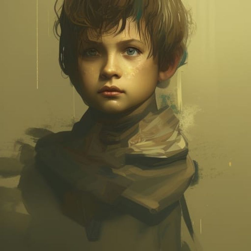 Gaff of Blade Runner in grade school as a young chibi, boy - AI ...