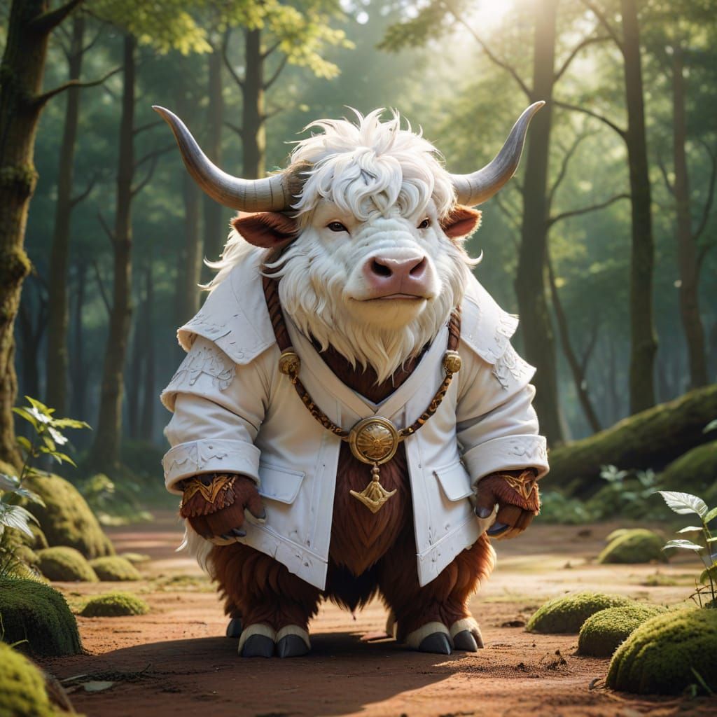 "Sangpo's Cloud Sutra" - Anthropomorphic Yak Plays Tennis in...