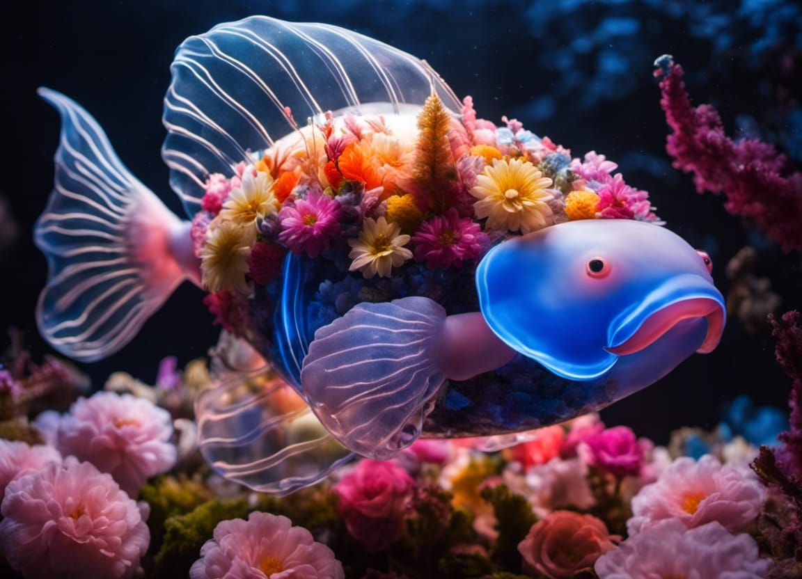 Floral Fish - AI Generated Artwork - NightCafe Creator