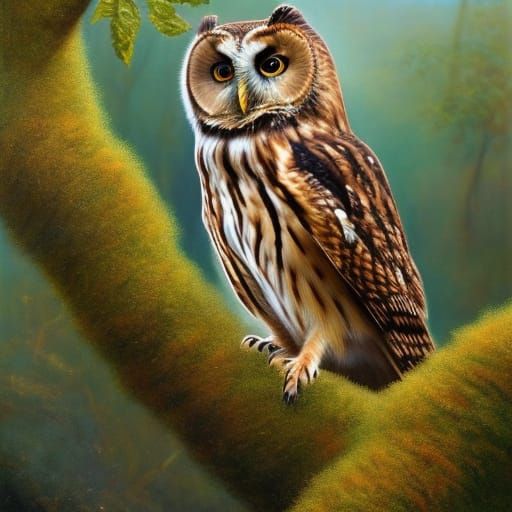 Thursday's Tantalising Tawny Owl - AI Generated Artwork - NightCafe Creator