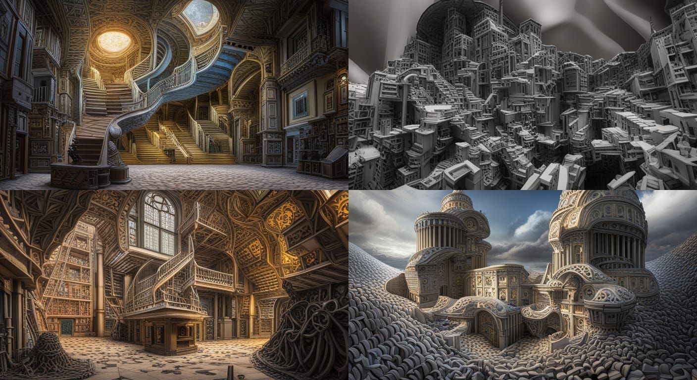 Other World. M.C. Escher - AI Generated Artwork - NightCafe Creator