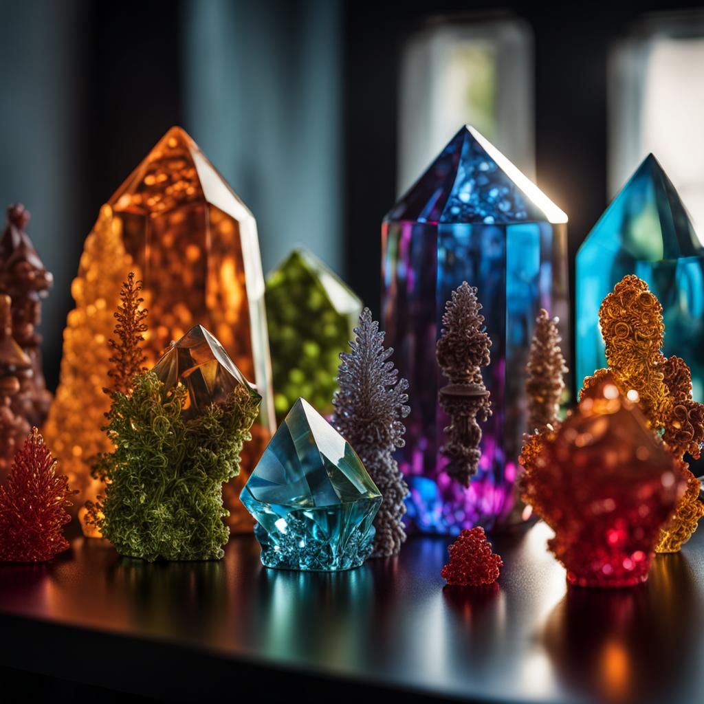 Growing crystal people shapes at home in special scientific set for ...
