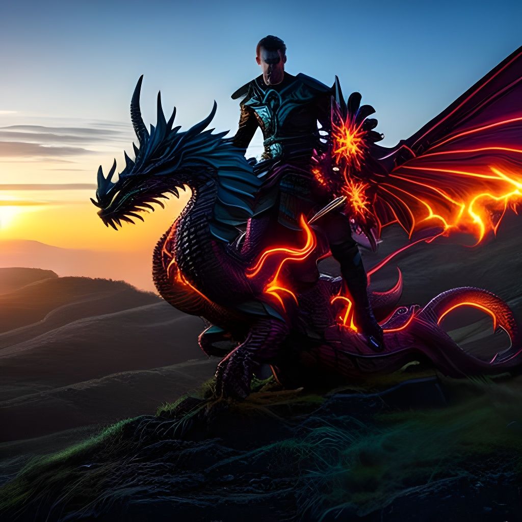 sorcerer riding a dragon - AI Generated Artwork - NightCafe Creator