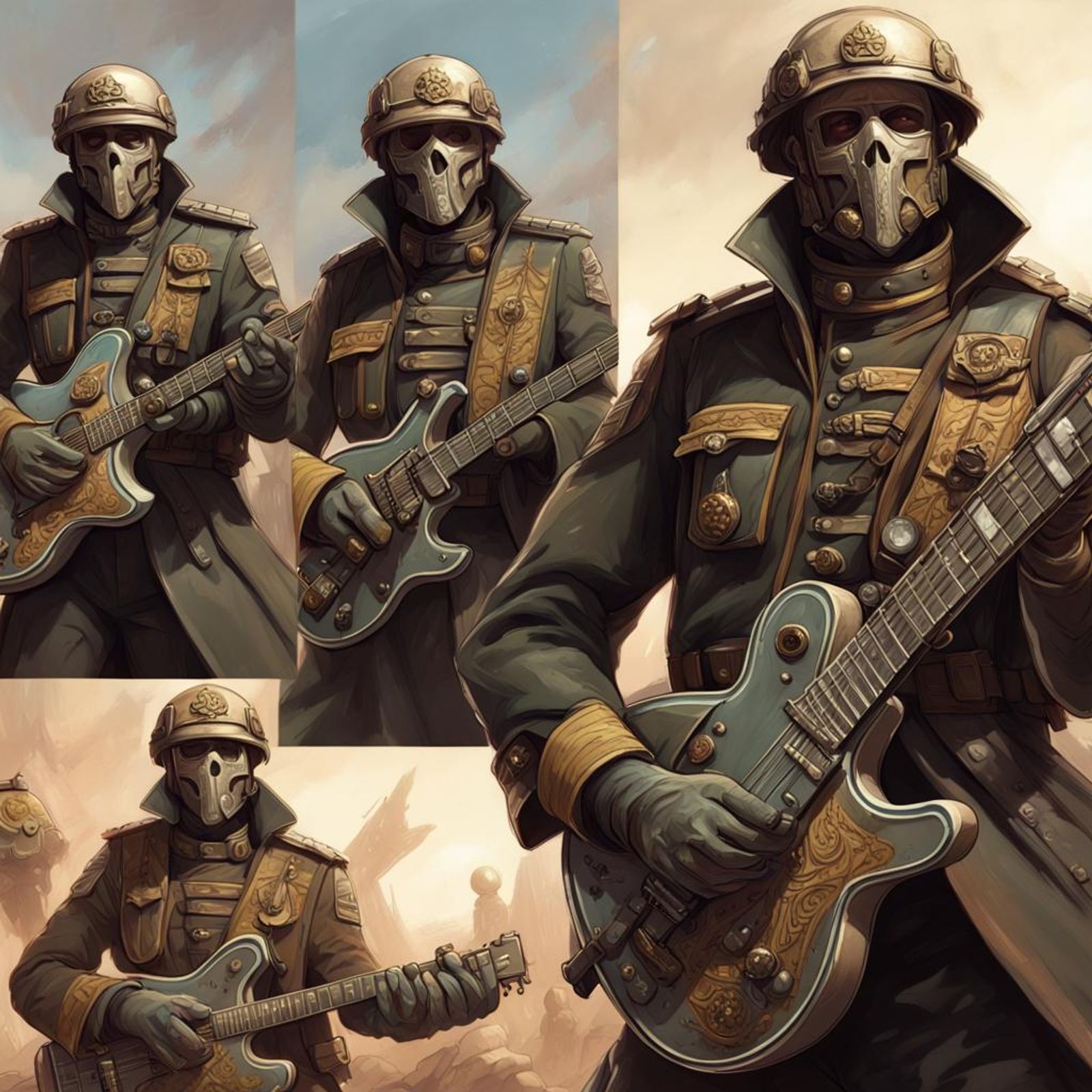 Death Korps Of Krieg Guardsmen from Warhammer 40k shredding on guitars ...