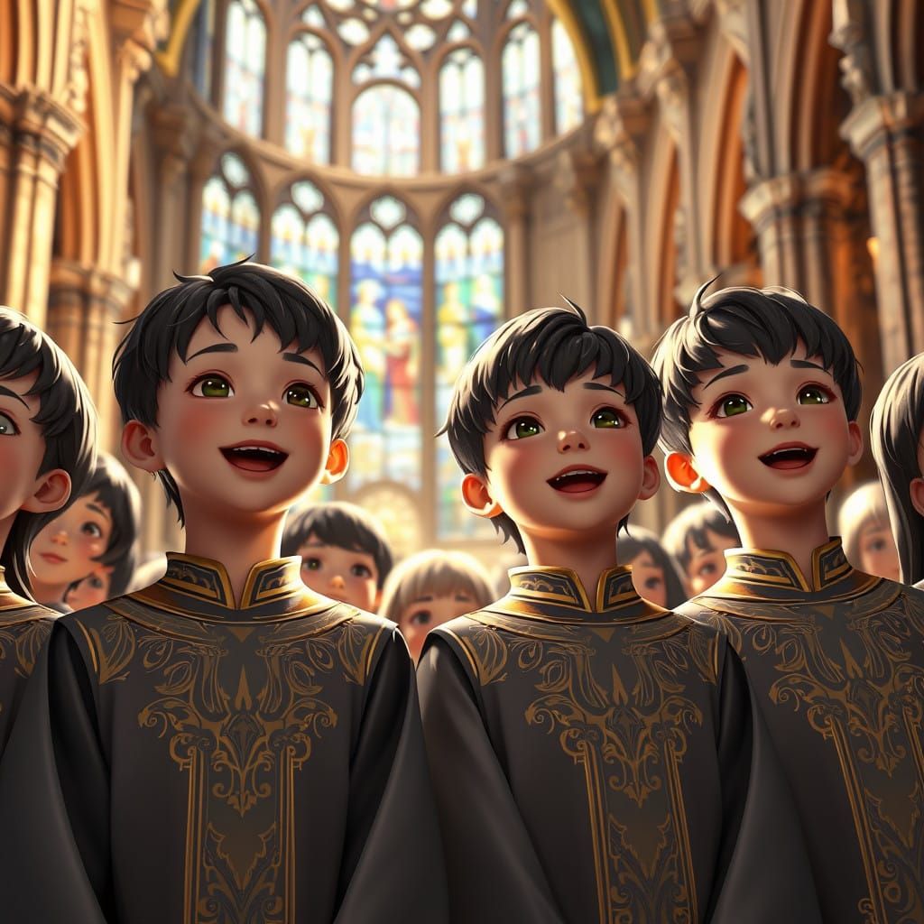 Choir of boys singers - Budding Boy Choristers Sing in Har...