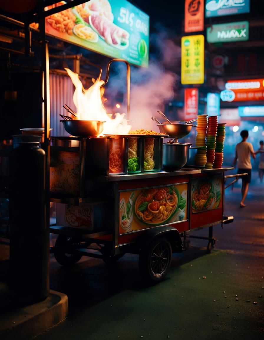 Street Food - AI Generated Artwork - NightCafe Creator