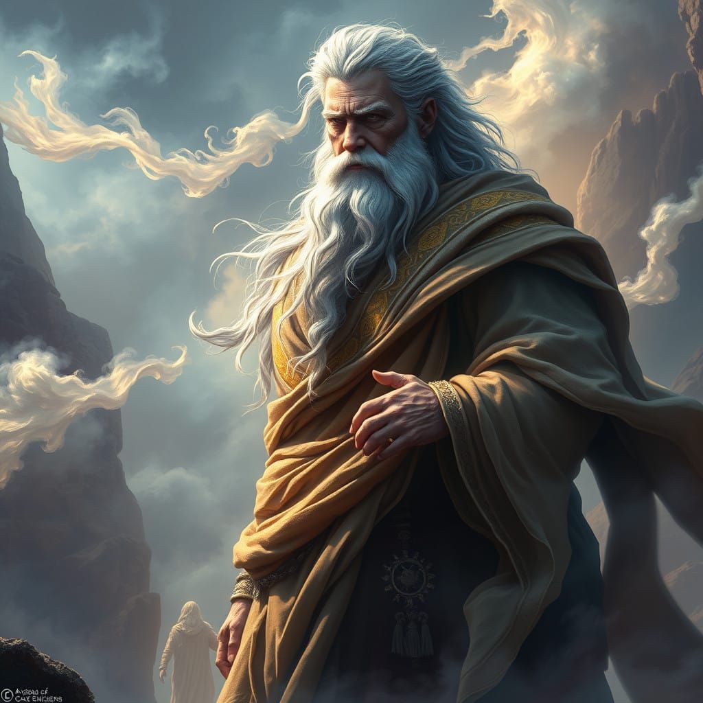 Greek God Geras Embodies Wisdom and Old Age - AI Art