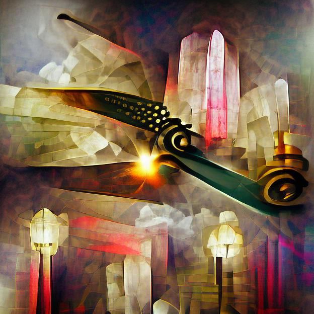 Spellblade art deco digital illustration mixed media photoillustration ...
