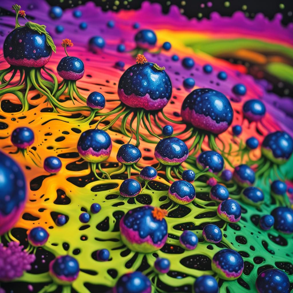Alien Berries - AI Generated Artwork - NightCafe Creator