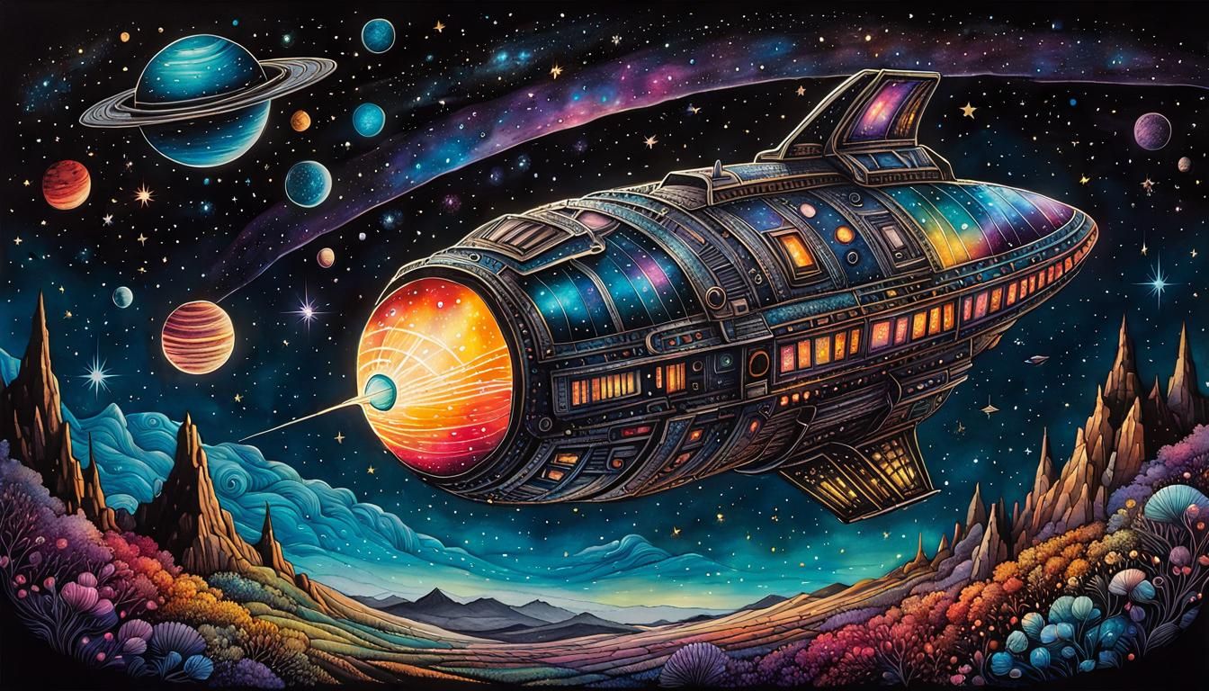 Spaceship - AI Generated Artwork - NightCafe Creator