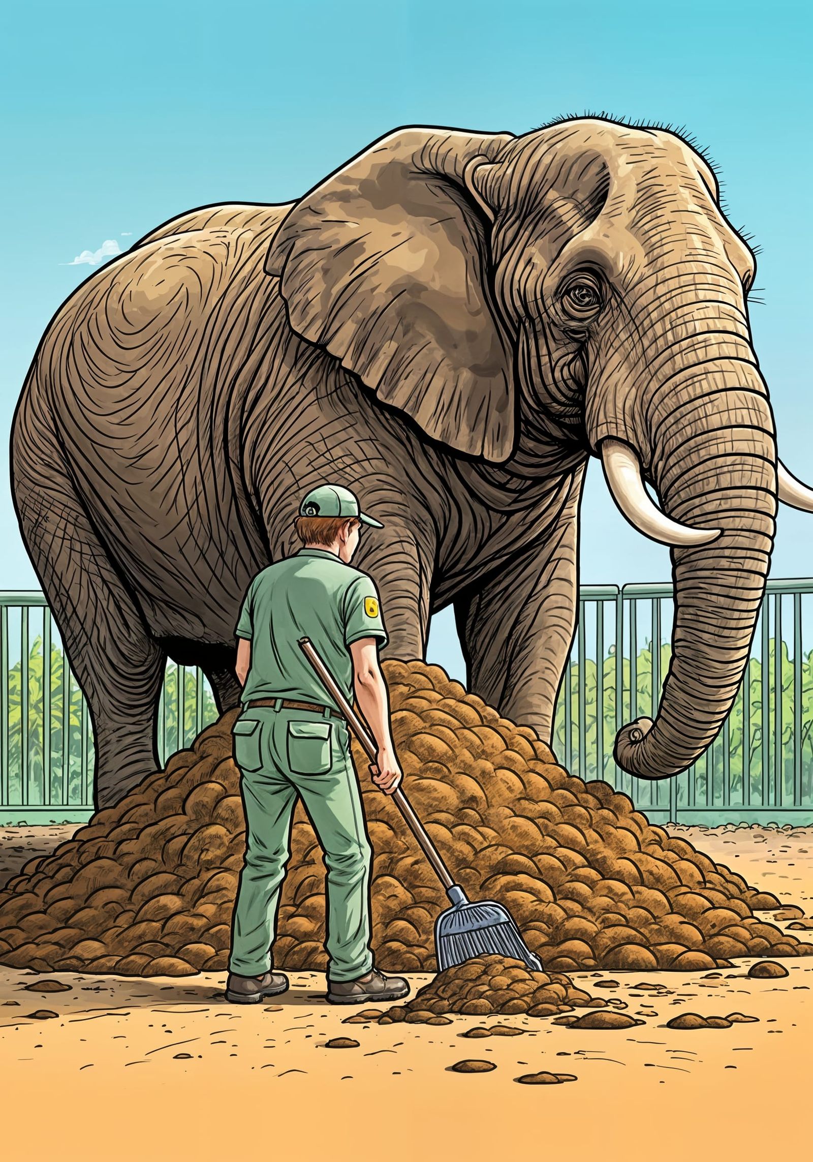 The Zookeeper - Quirky Zookeeper Battles Elephant Mess