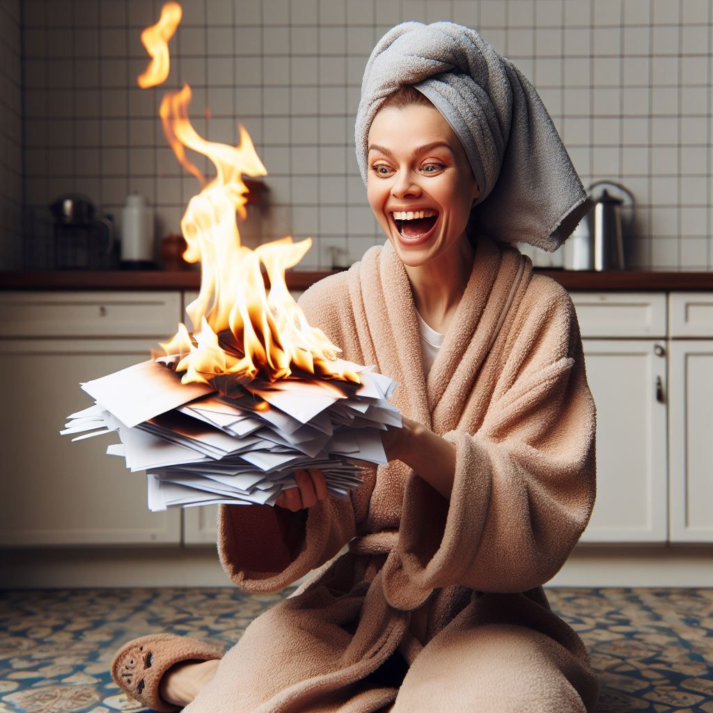 Too Many Bills by Bernadette (Burn Her Debt) - AI Generated Artwork ...