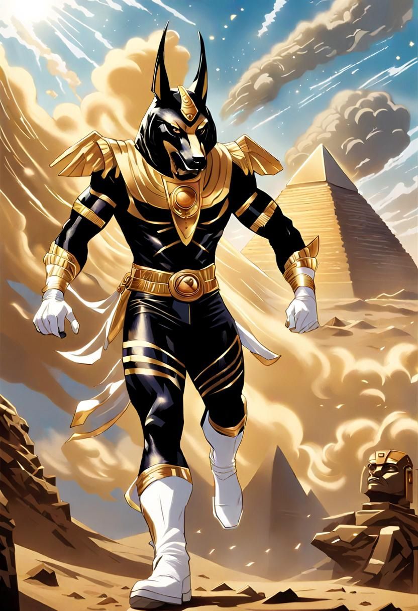Giant Anubis Ranger Scopes the Desert - AI Generated Artwork ...