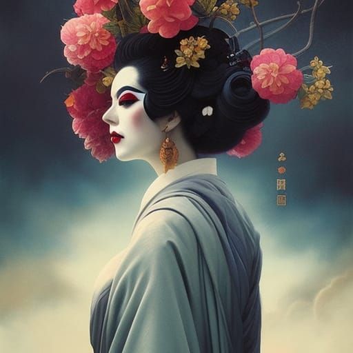 Geisha - AI Generated Artwork - NightCafe Creator