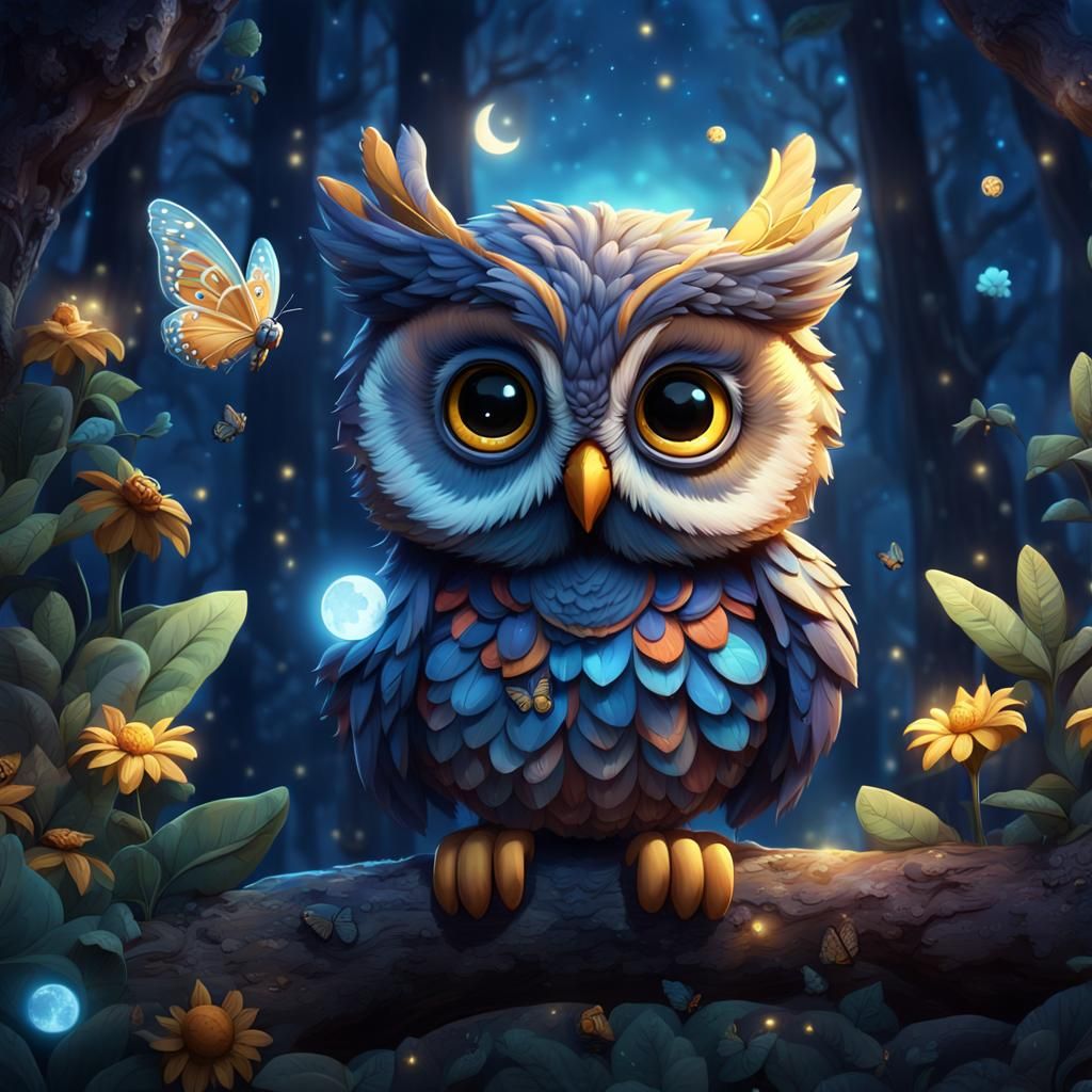Sleepy Face Owl - AI Generated Artwork - NightCafe Creator