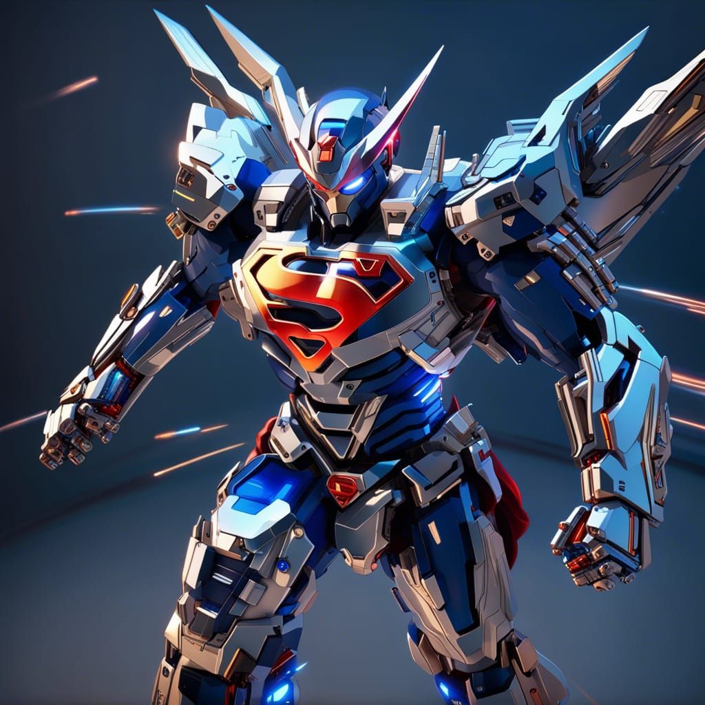 Superman Mecha suit - AI Generated Artwork - NightCafe Creator