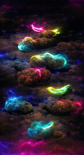 neon clouds in deep space : r/nightcafe