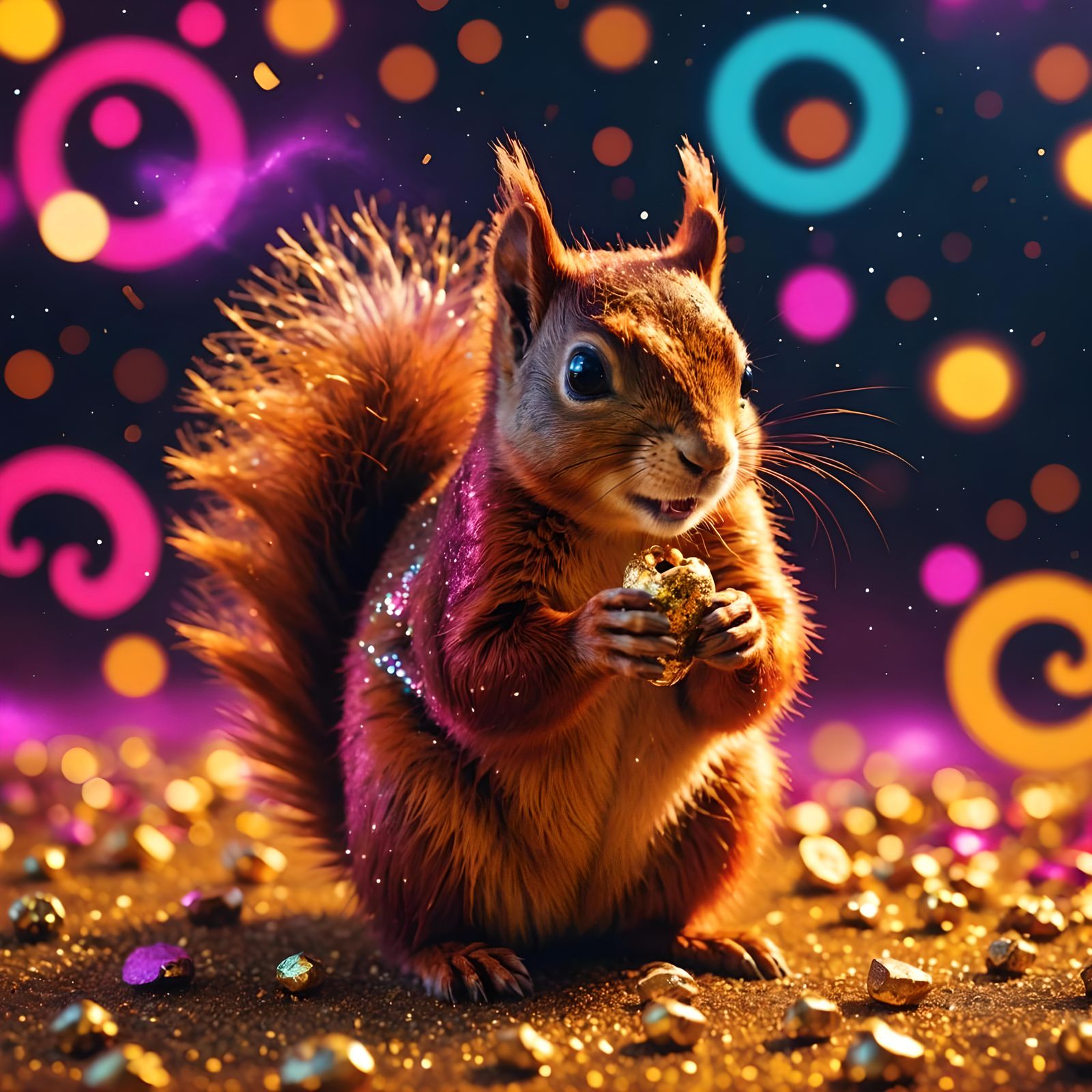 Cute red baby squirrel - AI Generated Artwork - NightCafe Creator