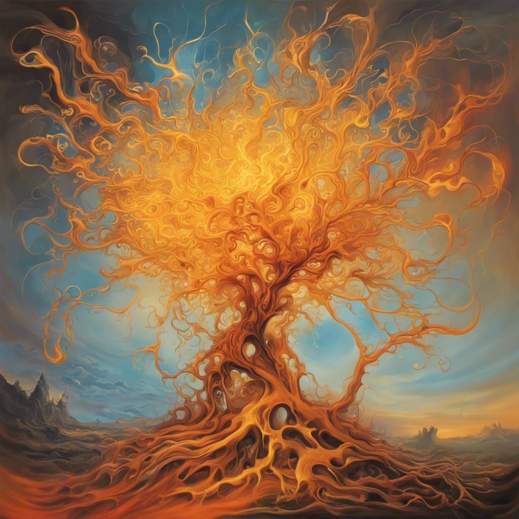 A Fire Tree; Not Burning Up, But Alive With Fire ...