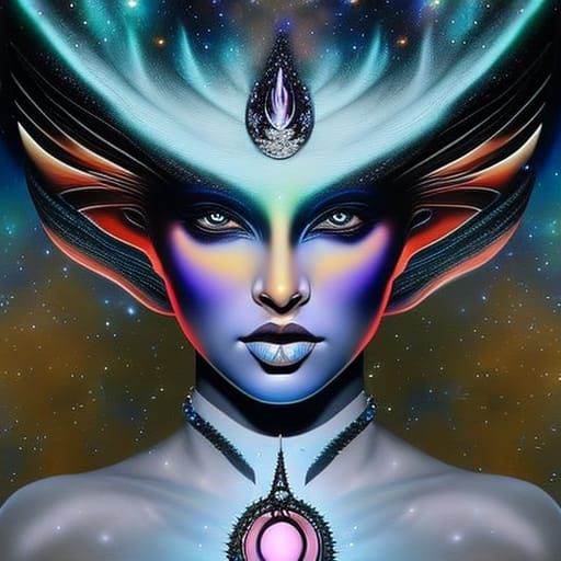Alien Lady - AI Generated Artwork - NightCafe Creator