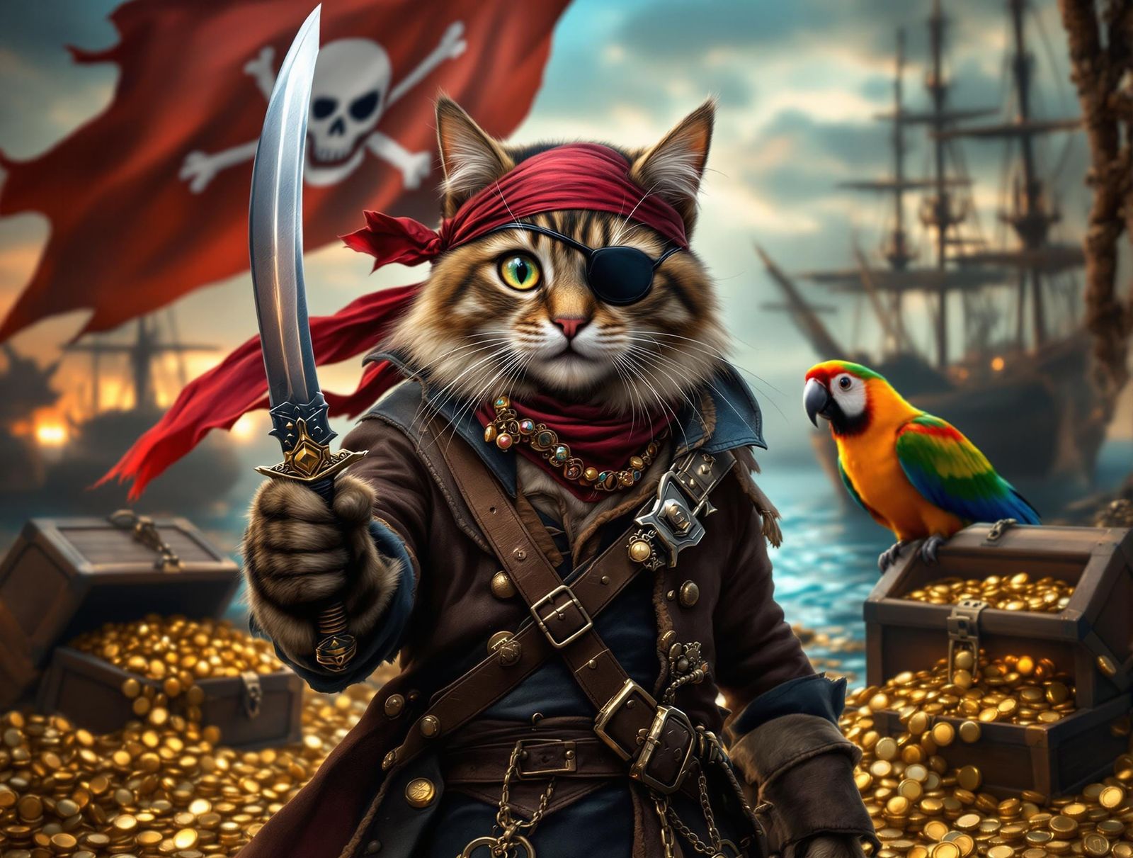 I Got da BLING! You Can't Have It - Swashbuckling Feline Pir...