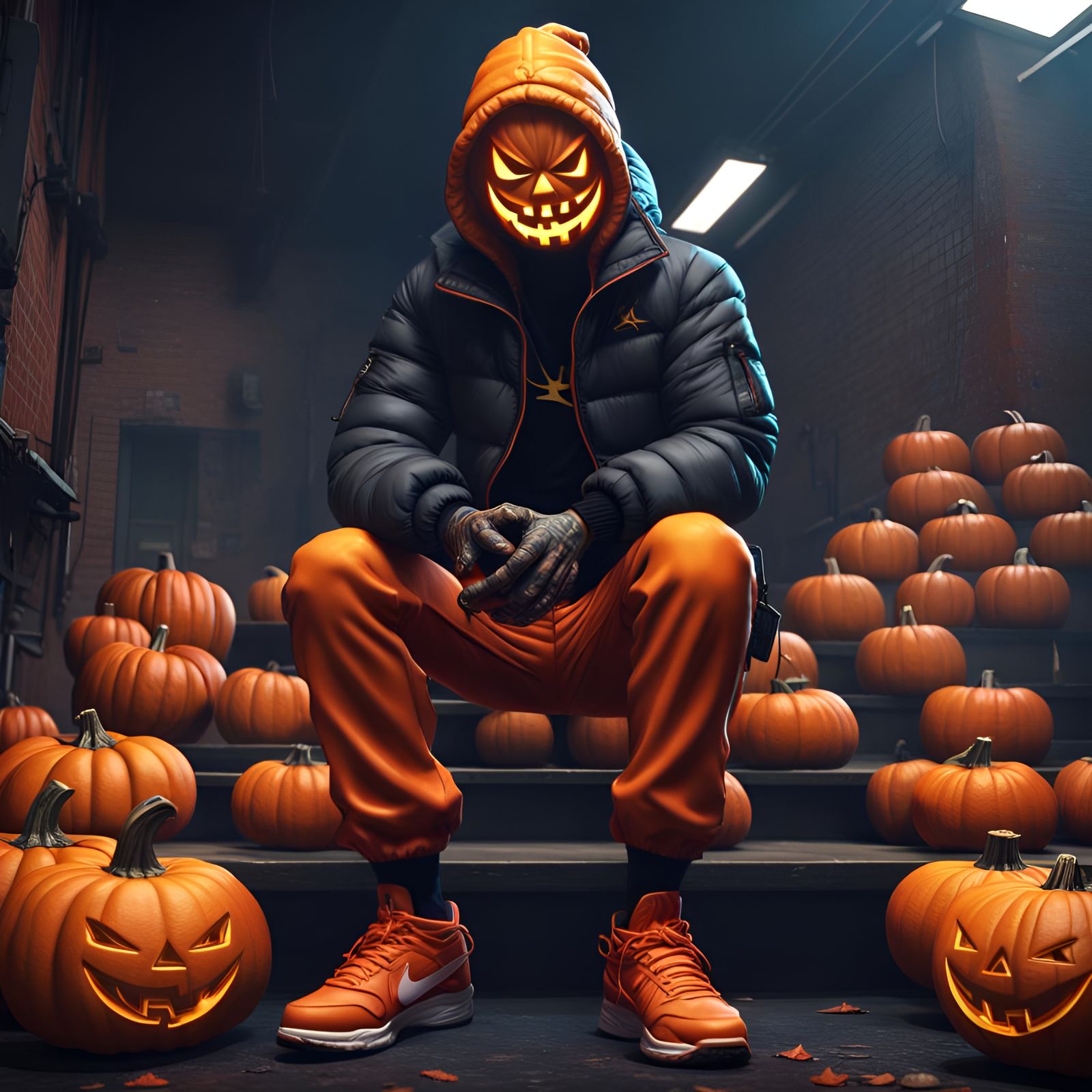 Drippy pumpkin - AI Generated Artwork - NightCafe Creator