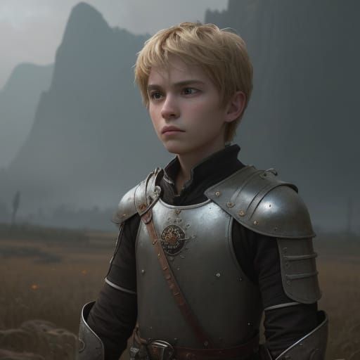 Medieval Rust Warrior in Epic Magic Realism - AI Art