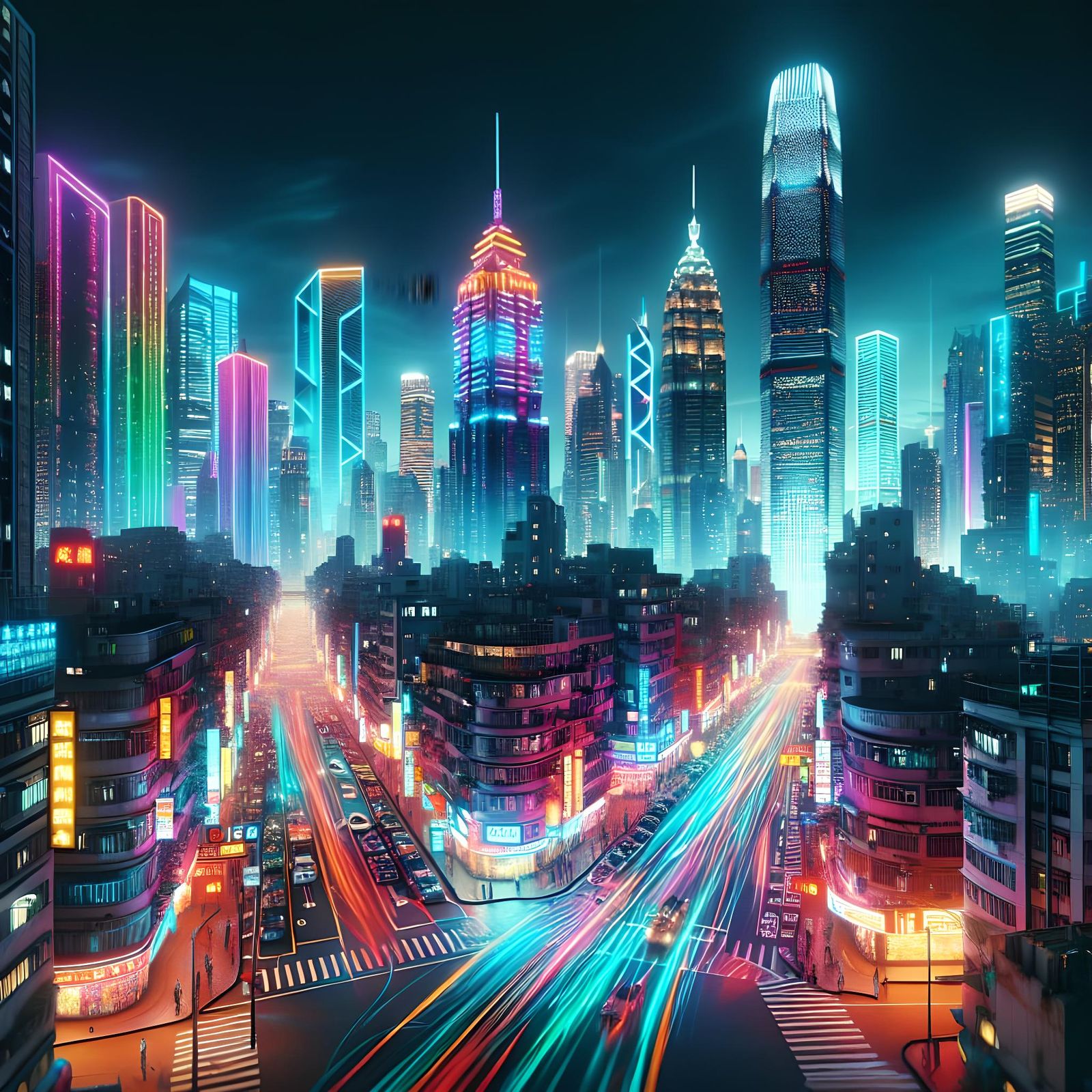 Metropolis Cityscape - AI Generated Artwork - NightCafe Creator