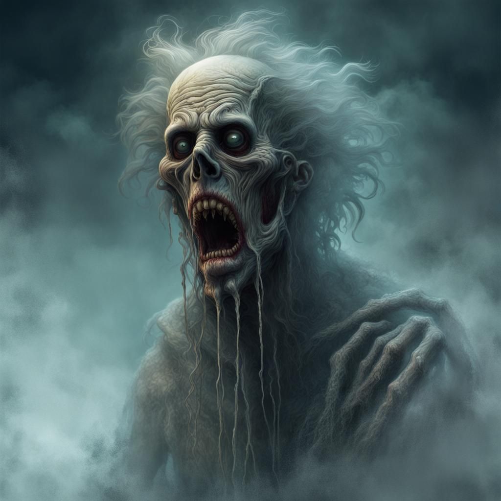 fog ghost KING Haunted spooky terror Anthropomorphic by Tim Burton ...