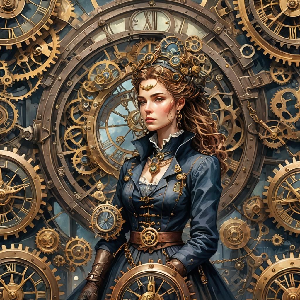 Evelyn Stone - A Clockmaker - AI Generated Artwork - NightCafe Creator