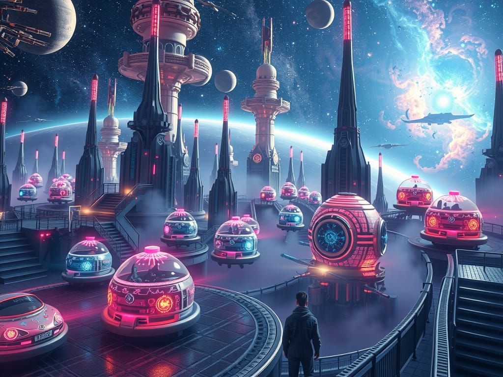 Welcome to the Interstellar Theme Park! - AI Generated Artwork ...