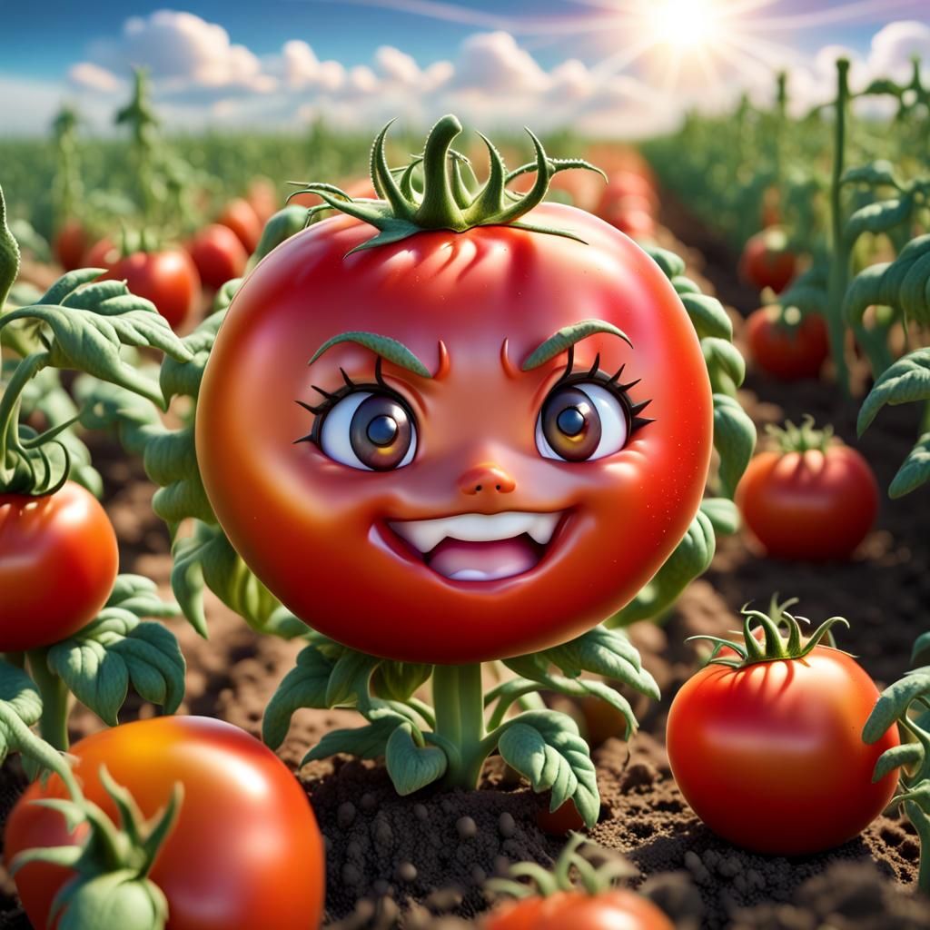 Chibi killer Tomato rising! - AI Generated Artwork - NightCafe Creator