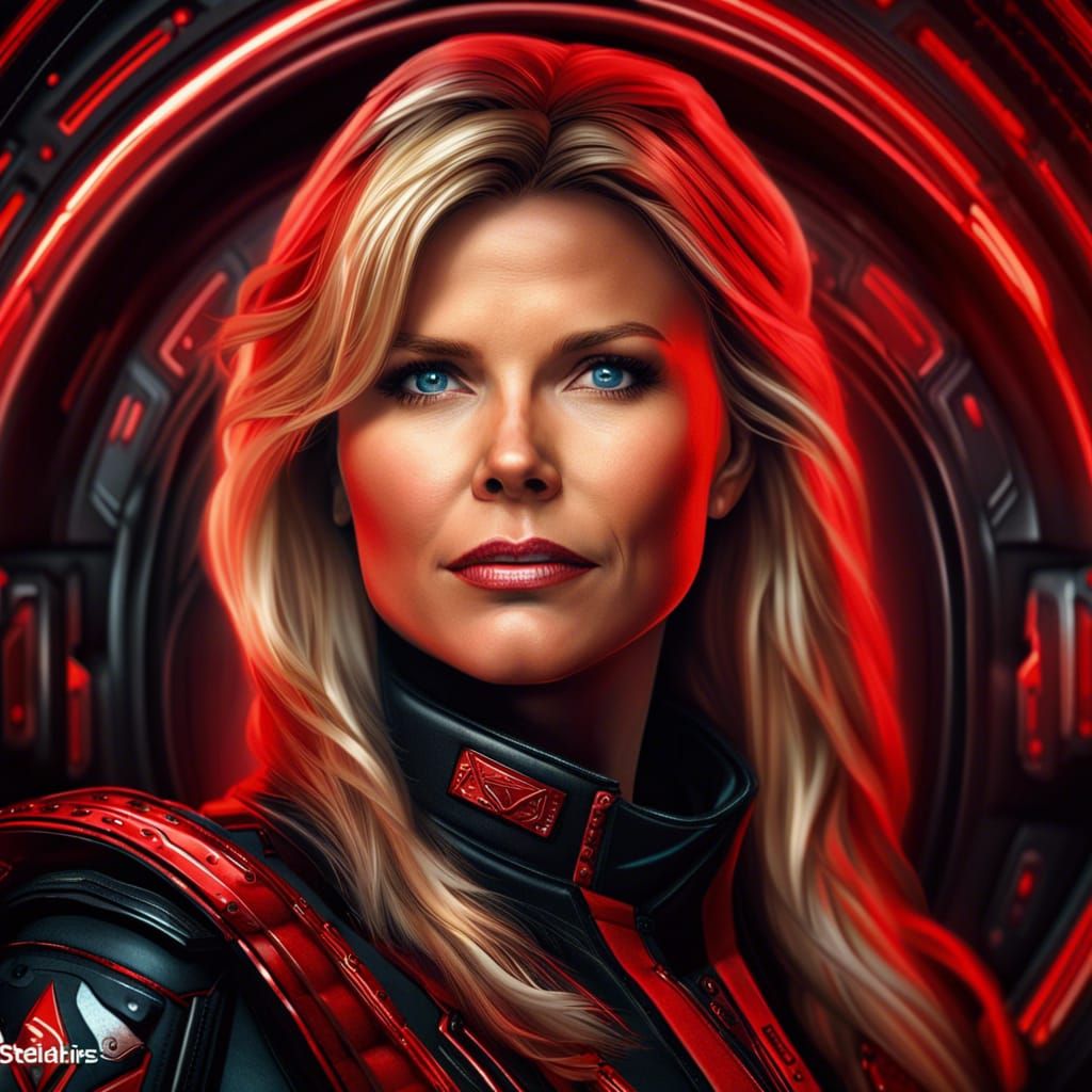 sci-fi portrait of christie brinkley in stellaris art style - AI ...