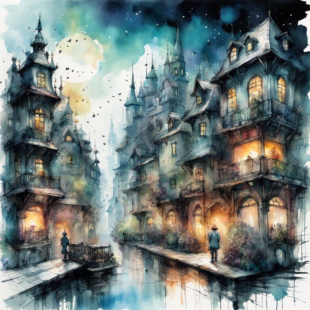 Fantasy cityscape - Fantasy cityscape